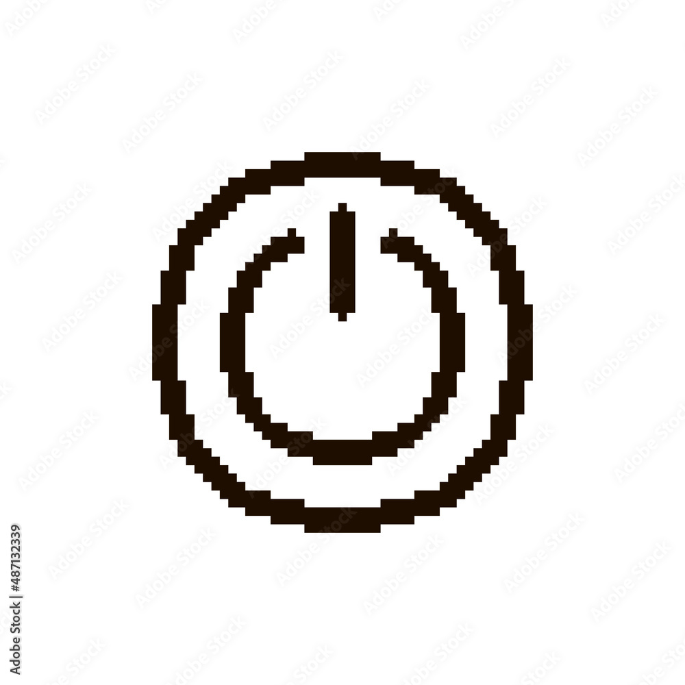 monochrome simple vector flat pixel art illustration of black icon ...