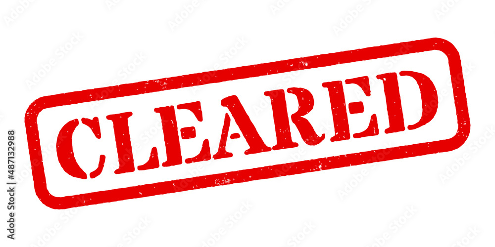 ‘Cleared’ Red Rubber Stamp Stock Vector | Adobe Stock