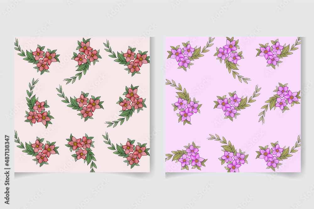 Seamless summer pattern with watercolor flowers handmade. Floral ...