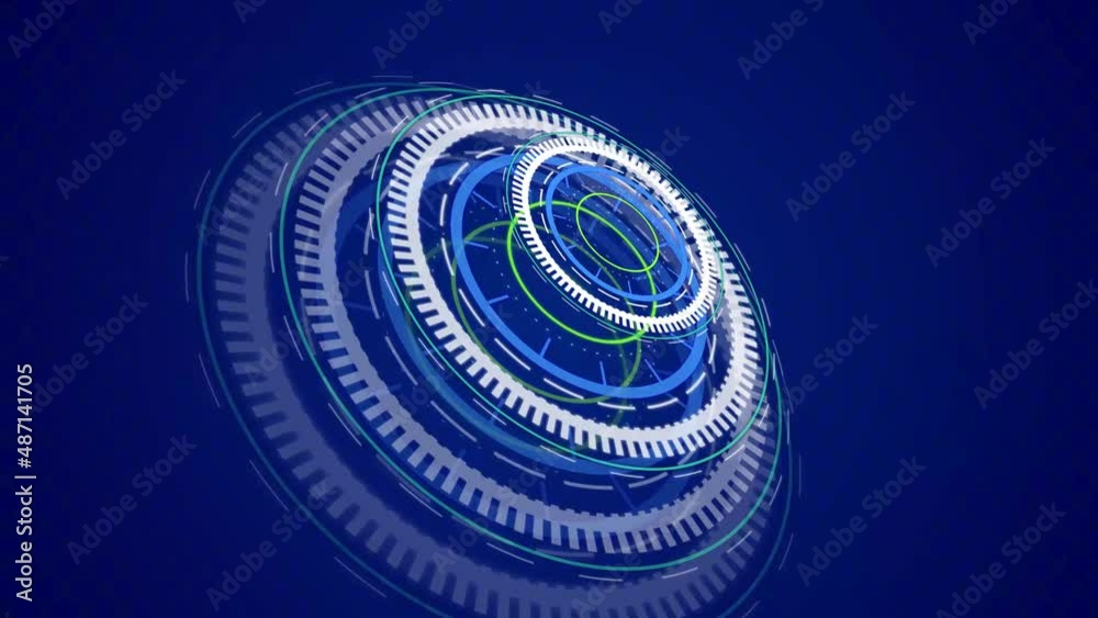 Futuristic HUD 3d screen, Sci-fi display on a background 4k stock video ...