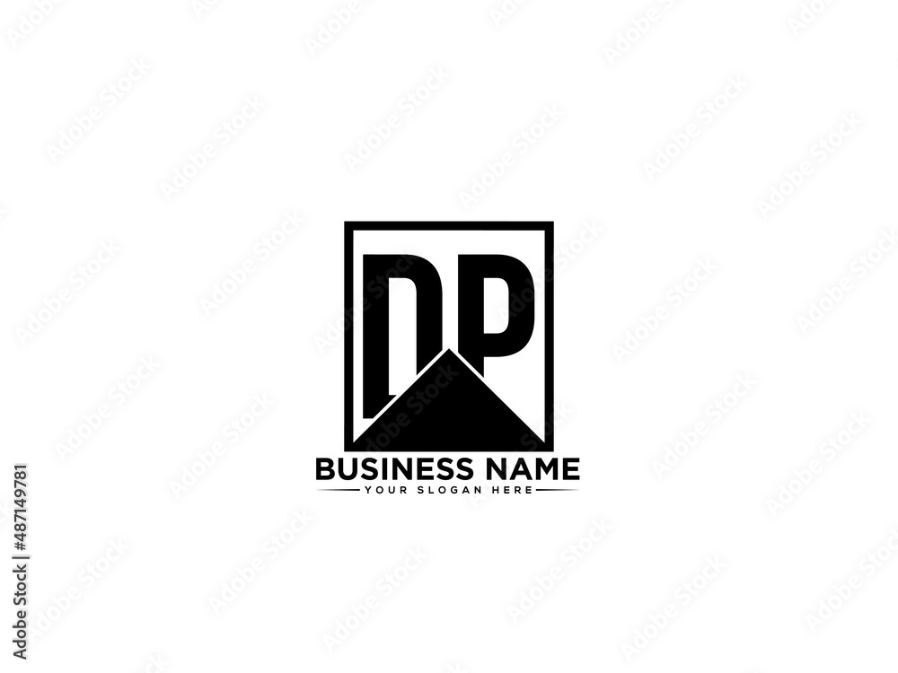 Monogram Bold Letter DP D&p initial logo design vector, Creative ...