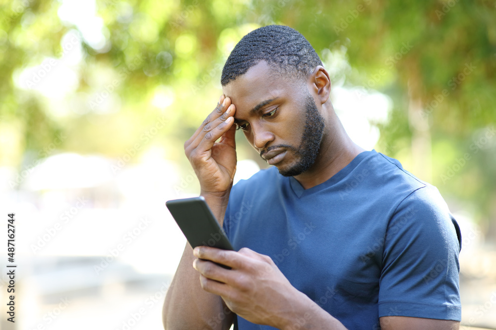 Worried Person On Phone