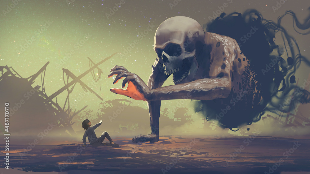 A giant ghost emerged from another dimension and reached out to the ...