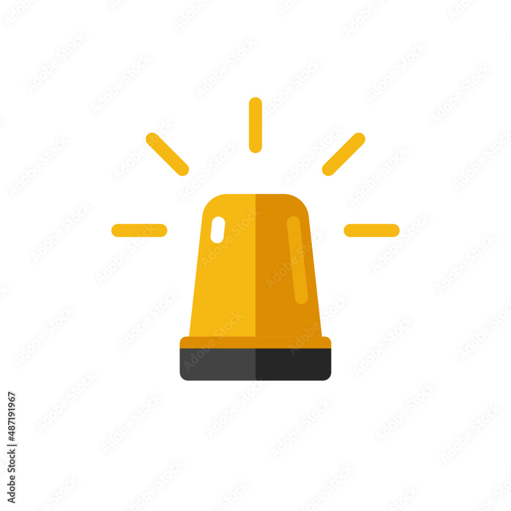 Yellow flashing beacon for emergency and accident services. Stock ...
