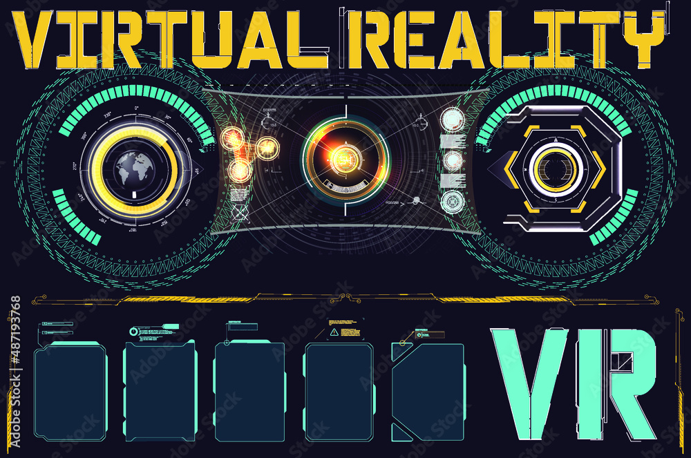 VR Callouts titles. Callout bar labels, information call box bars and ...