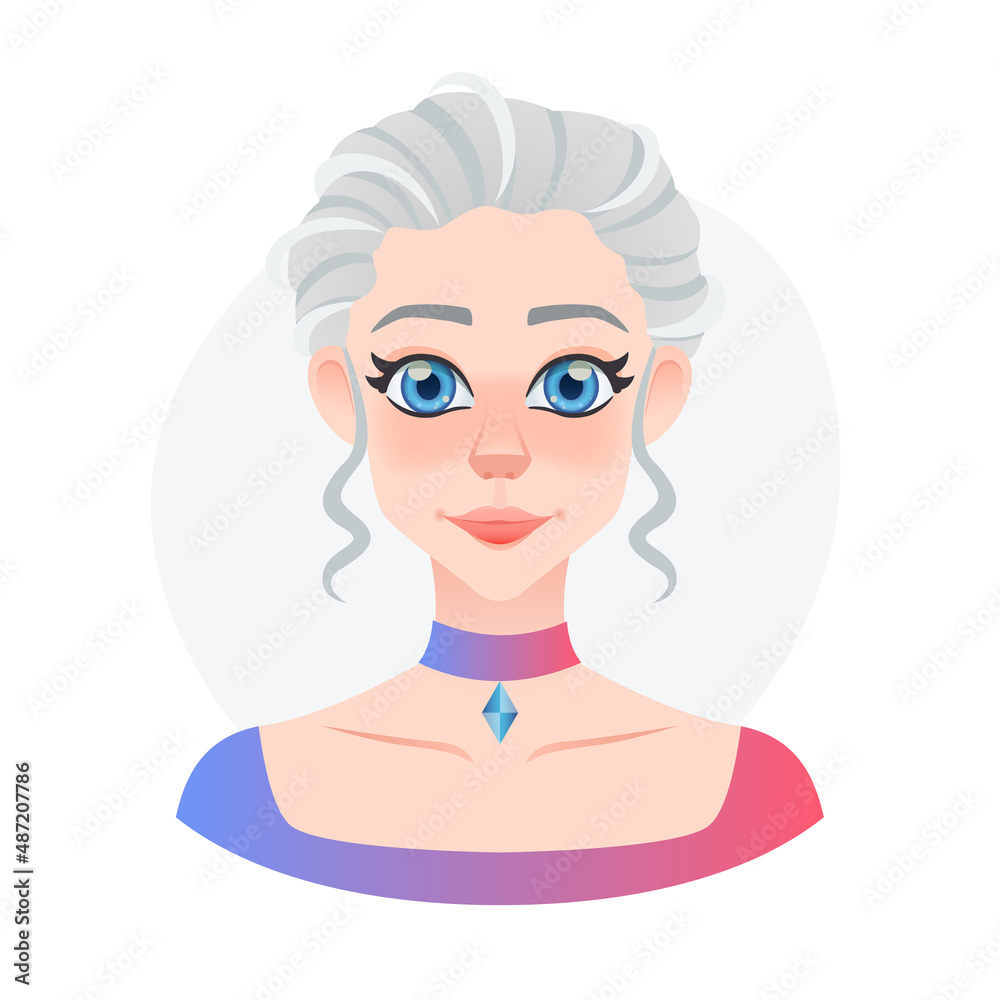 Cartoon Beautiful Queen