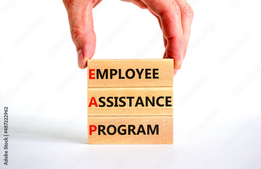 EAP employee assistance program symbol. Concept words EAP employee ...
