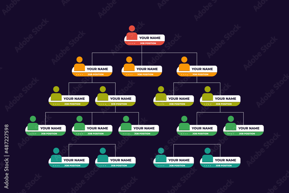 Organizational Chart Structure Business Infographic Stock Vector ...