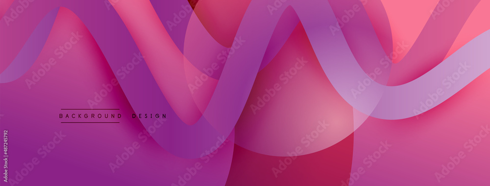 Abstract gradient background with wave line with shadow effect ...