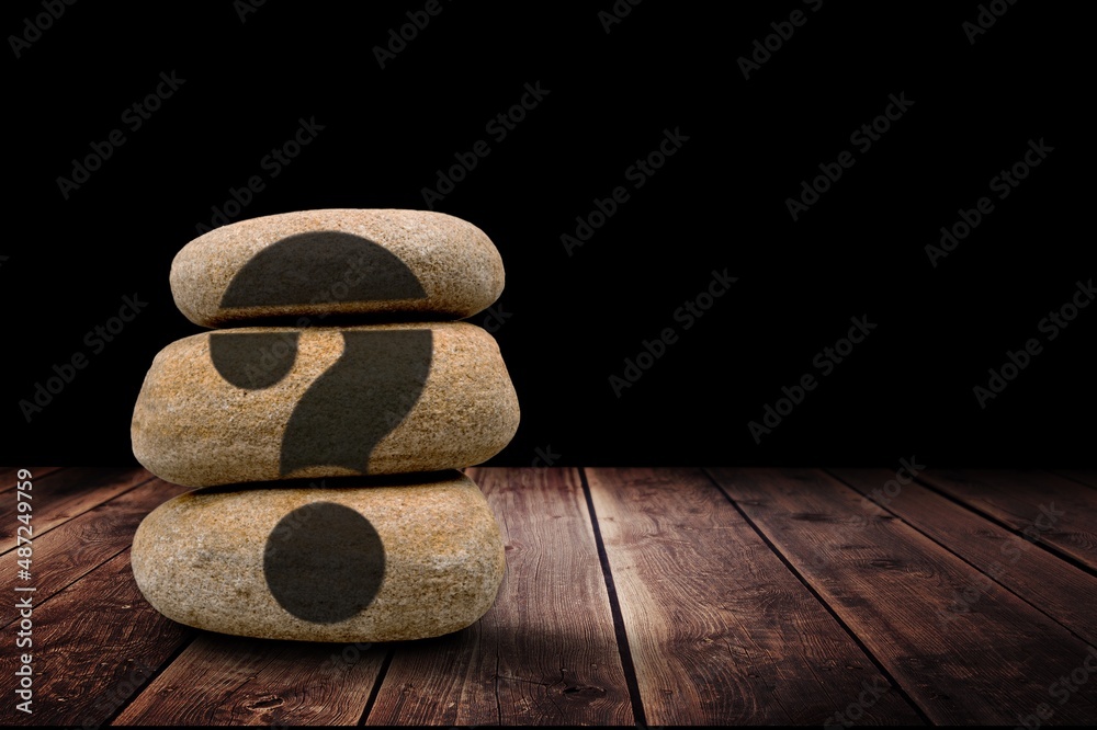 Question mark concept. Motivational Inspirational Background. Stone ...