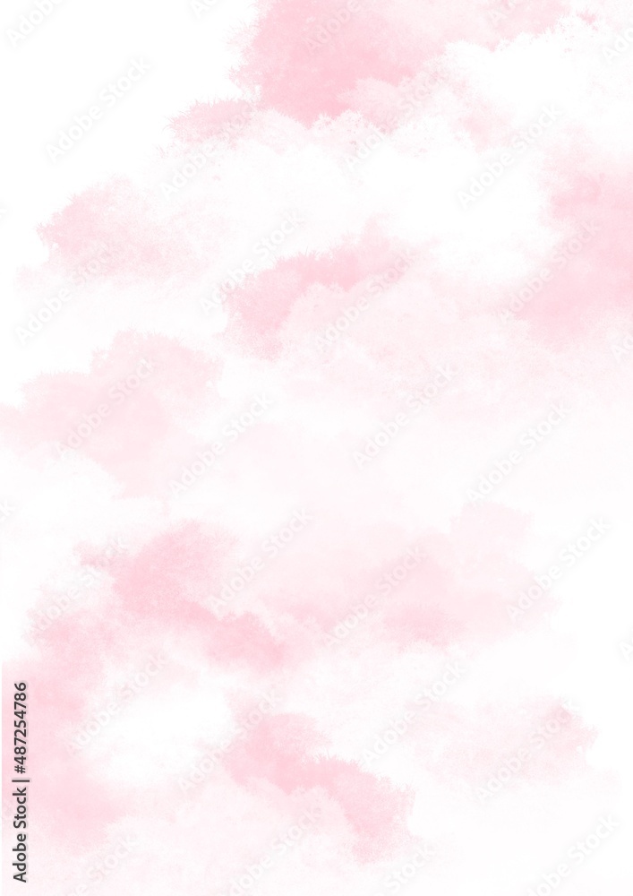 桜色の春めいたシンプルな水彩風背景素材 Stock Illustration | Adobe Stock