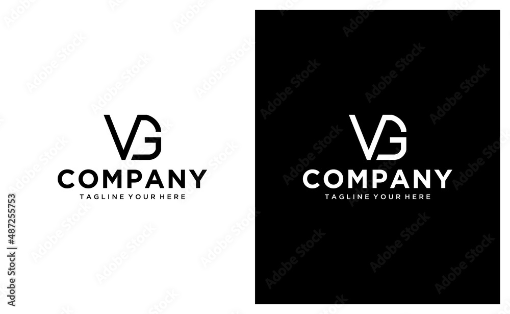 alphabet letter vg logo combination design suitable for a company or ...