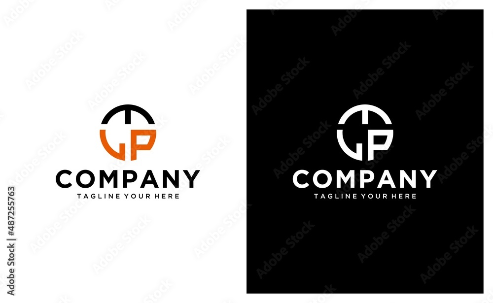 Circle Initial letter T, P, L, TPL, TLP, PLT, PTL, LTP or LPT overlapping, interlock, monogram ...