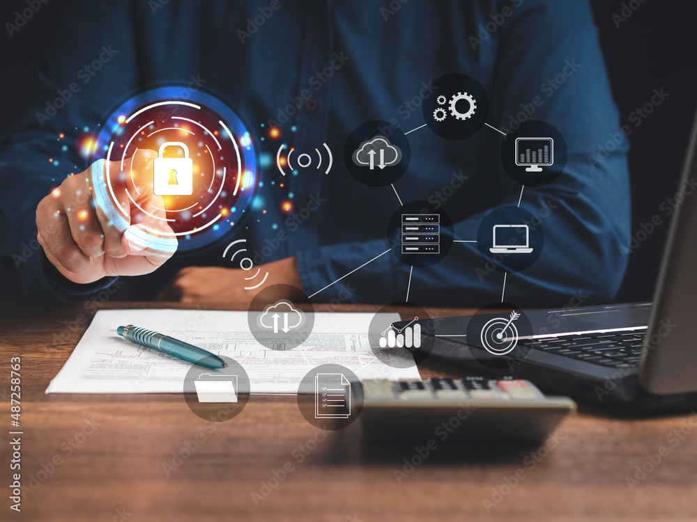 Data encryption security. Data transformation digitization of business ...