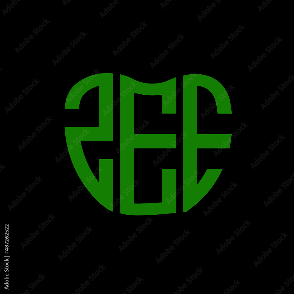 ZEE letter logo design on black background.ZEE creative initials letter ...