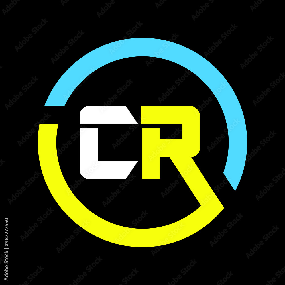 CR letter logo design on black background Initial Monogram Letter CR ...