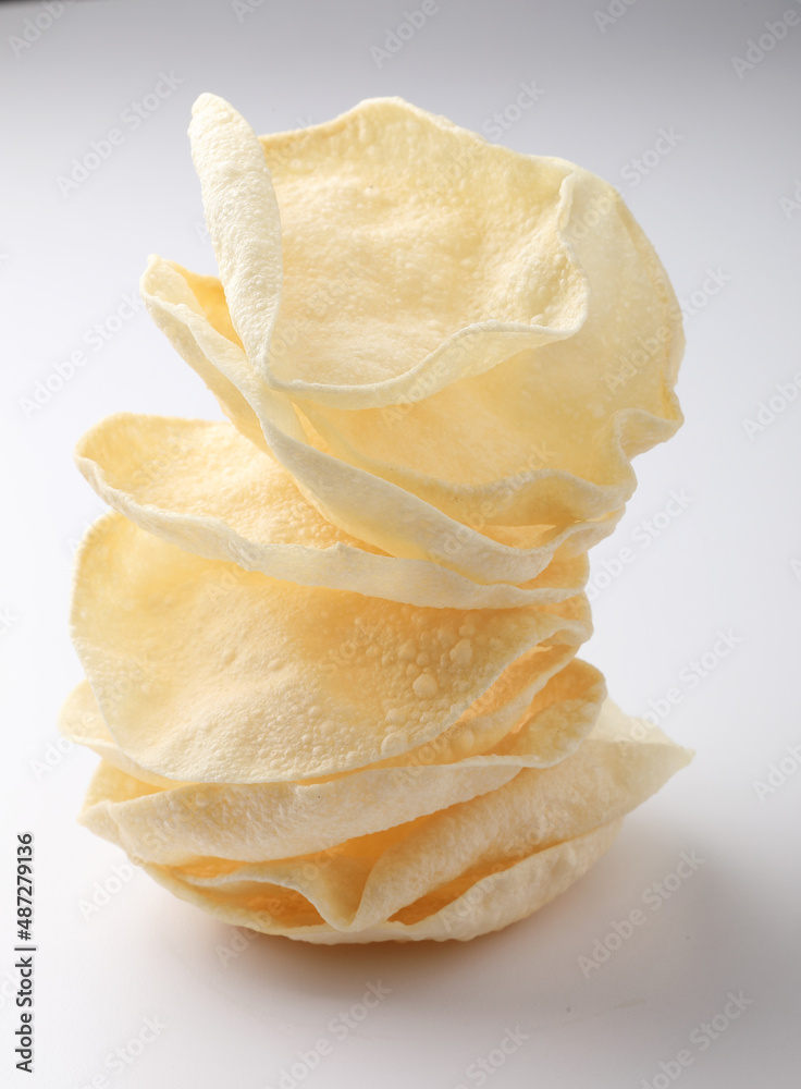 Appalam or fried pappad, made from urad daal, south Indian pappad Stock ...