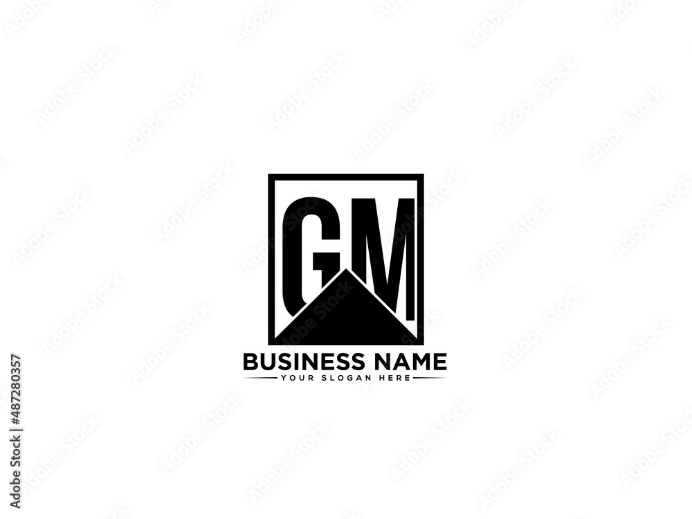 Letter GM Logo Vector, Monogram Initial letter gm g m logo template ...