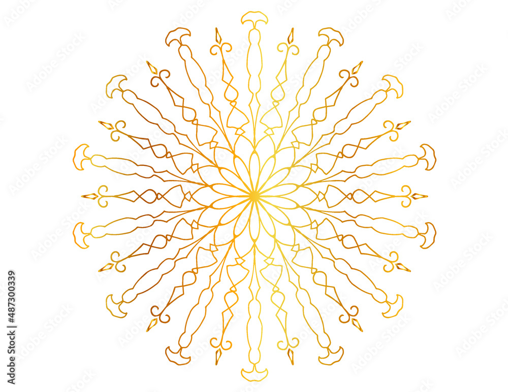 Mandala royal design, golden flower decoration art, background design ...
