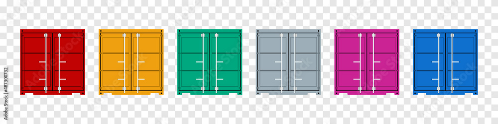 Cargo container. Cargo containers in port from ship. containers for ...