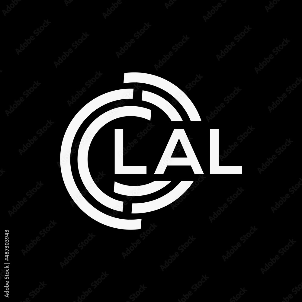 LAL letter logo design on black background.LAL creative initials letter ...