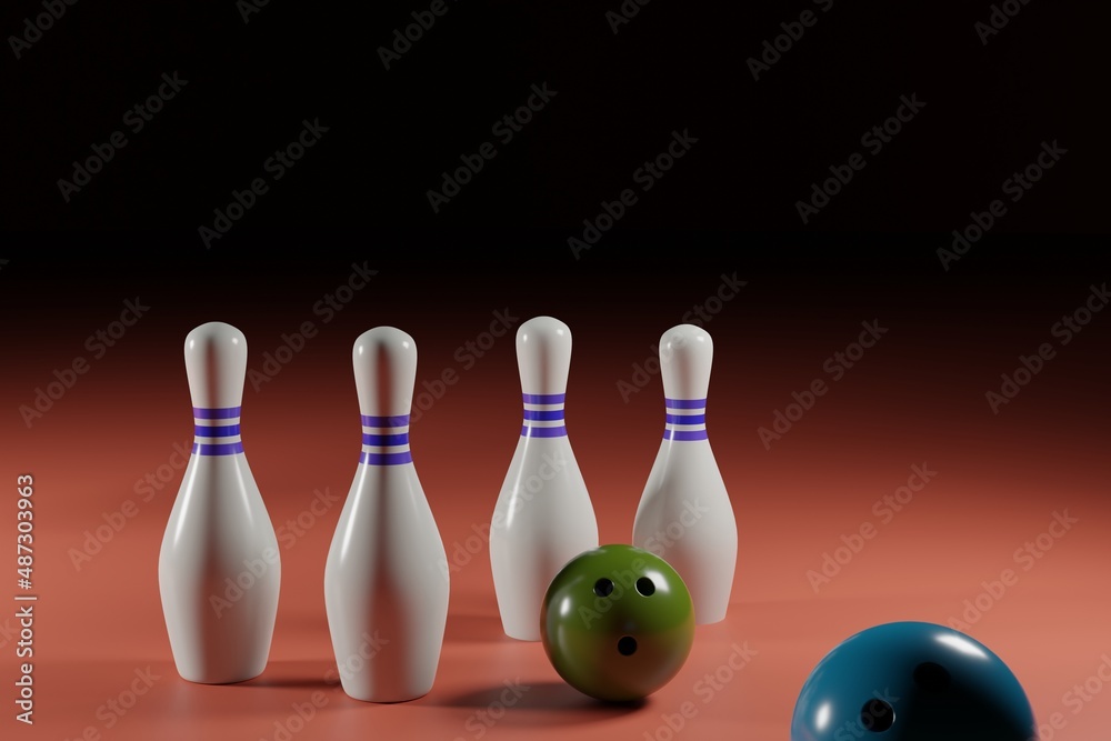 Bowling competition. Realistic illustration of bowling competition ...