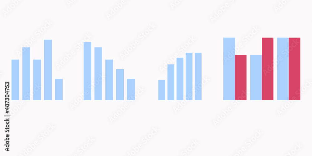 graphs on white background for infographics Stock Vector | Adobe Stock