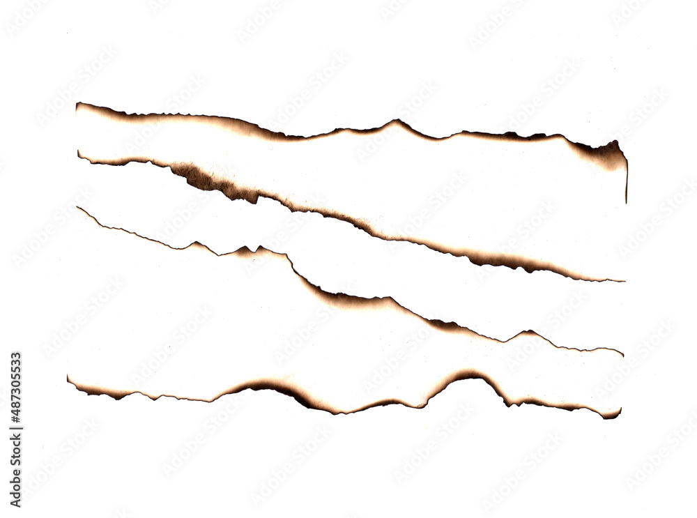 Set background with picture of line burned paper edges Stock ...