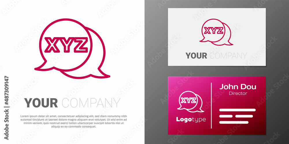 Logotype line XYZ Coordinate system icon isolated on white background ...