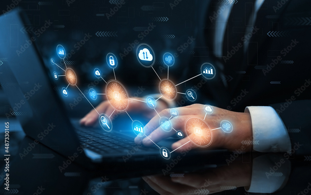 Digital transformation technology and internet of things concept ...