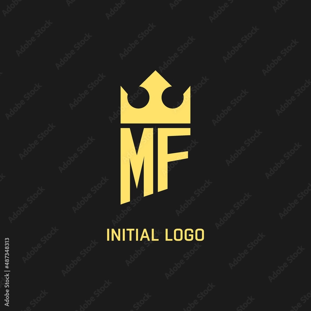 Monogram MF logo shield crown shape, elegant and luxury initial logo style Stock Vector | Adobe ...