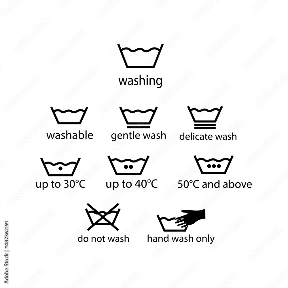 washing icons vector illustration symbol Stock Vector | Adobe Stock