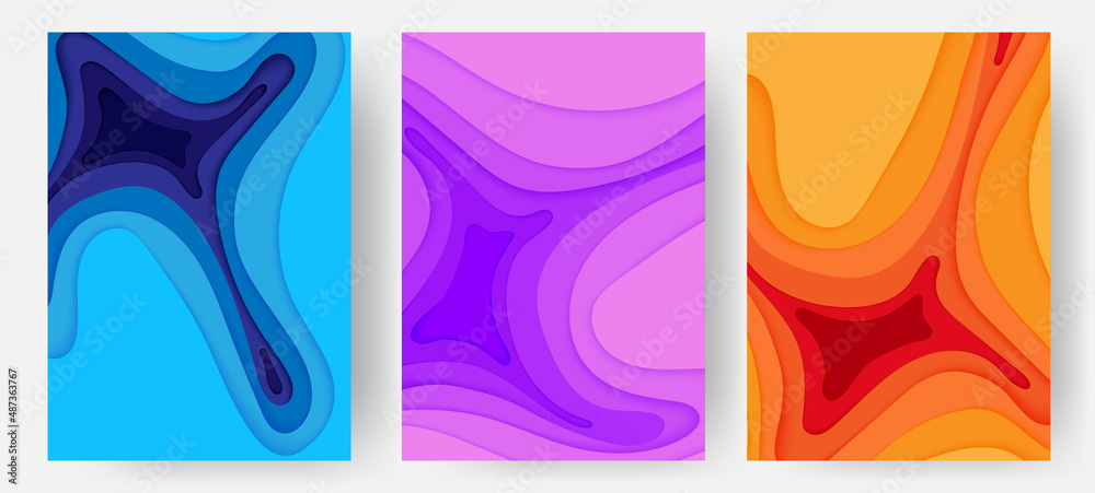 3d paper cut set background for design flyer advertisement invitation ...