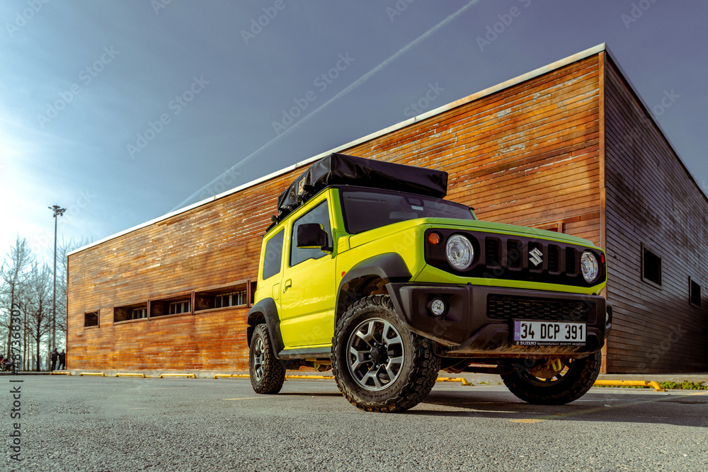 Suzuki Jimny is a line of four-wheel drive off-road mini SUVs, made by ...