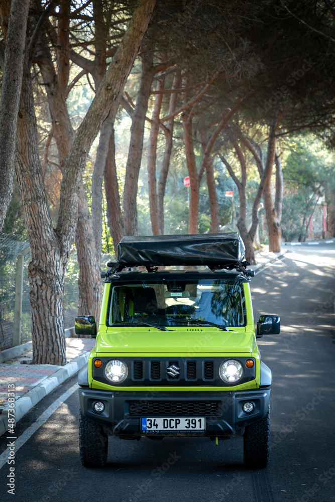 Suzuki Jimny is a line of four-wheel drive off-road mini SUVs, made by ...