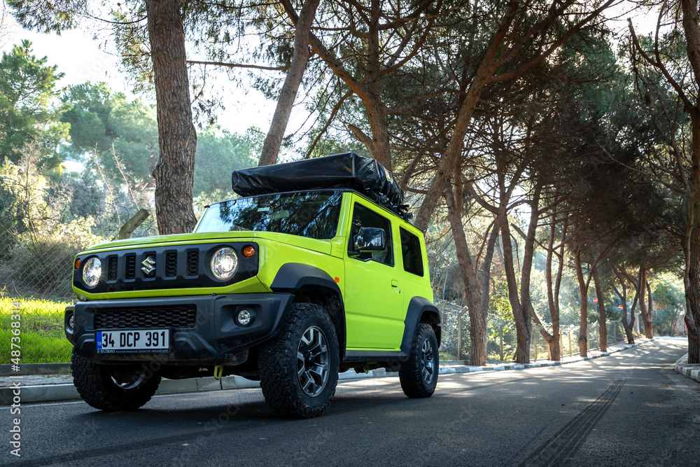 Suzuki Jimny is a line of four-wheel drive off-road mini SUVs, made by ...