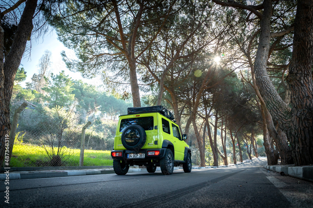 Suzuki Jimny is a line of four-wheel drive off-road mini SUVs, made by ...