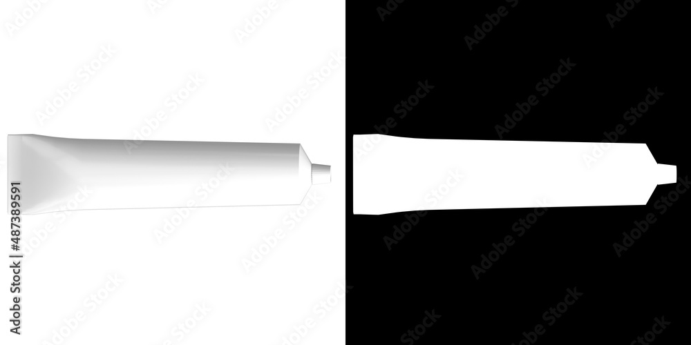 3D rendering illustration of a toothpaste container Stock Illustration ...