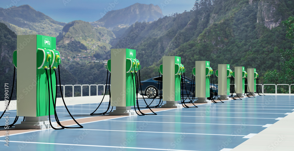 ev charging point Stock Illustration | Adobe Stock