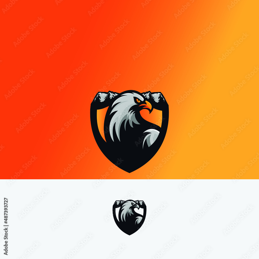Hawk mascot logo gaming esport Stock Vector | Adobe Stock