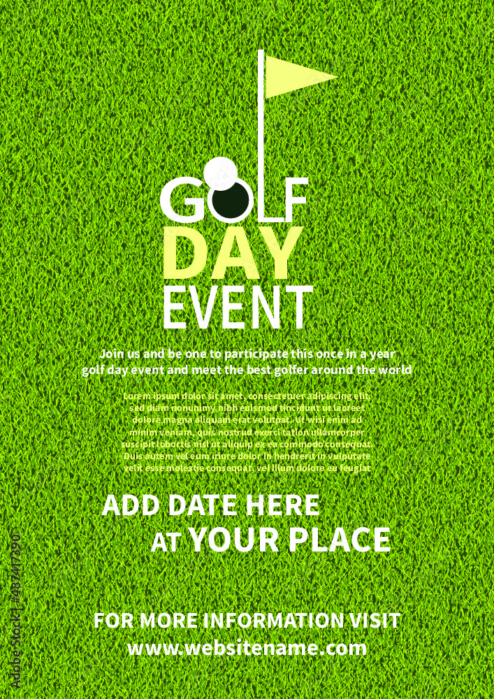 golf tournament invitation poster flyer social media post template ...
