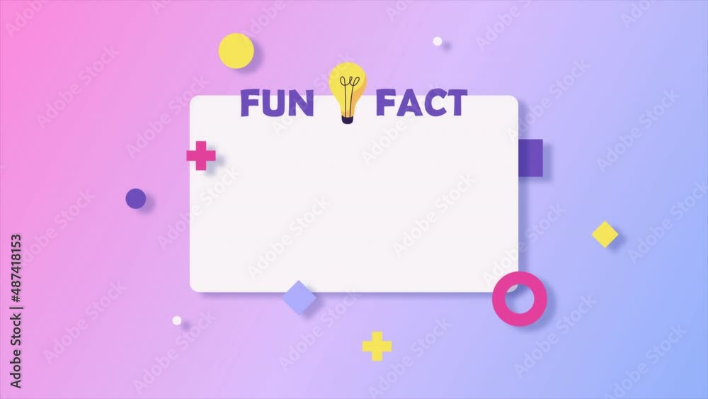 Fun fact banner concept animation. Light bulb symbol. gradient ...