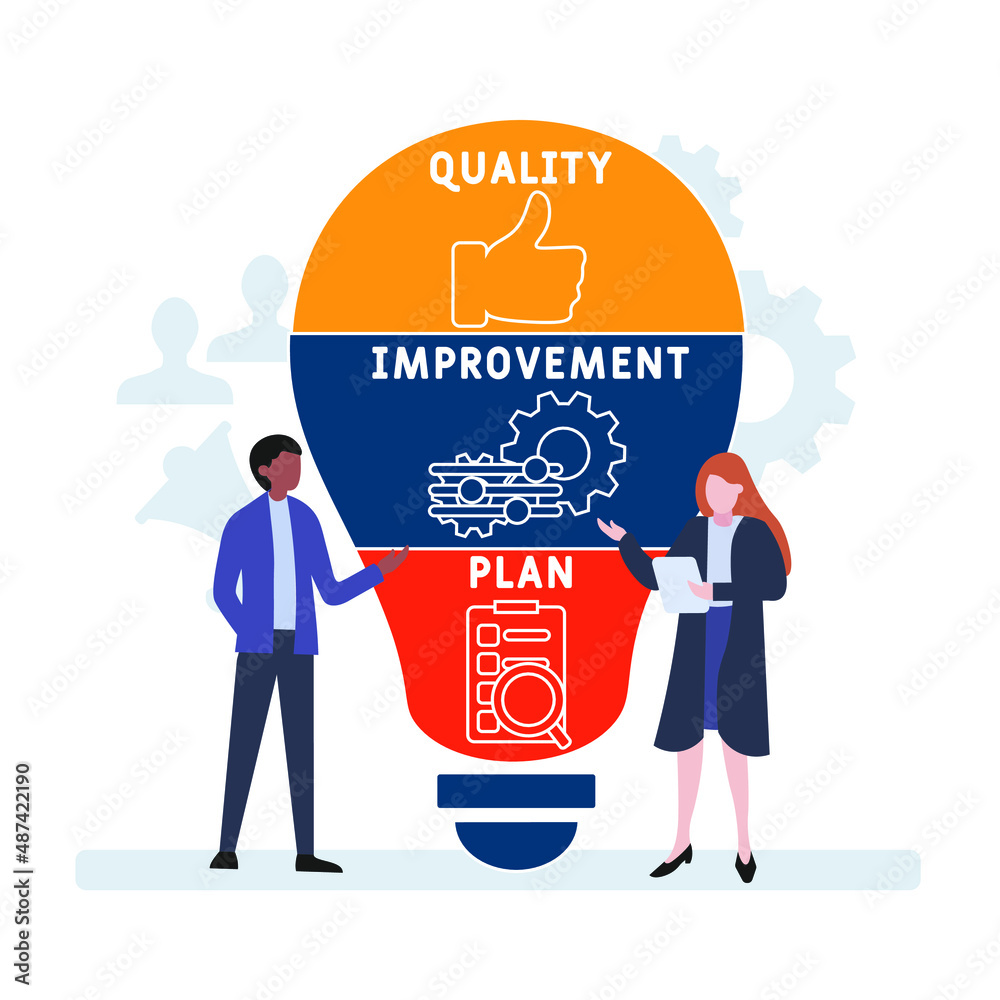 QIP - Quality Improvement Plan acronym. business concept background ...