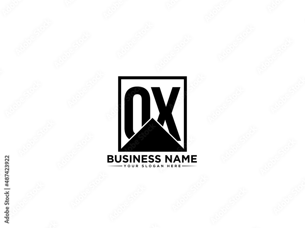 Monogram OX Logo, New Ox Letter Initial Logo with House, Property ...
