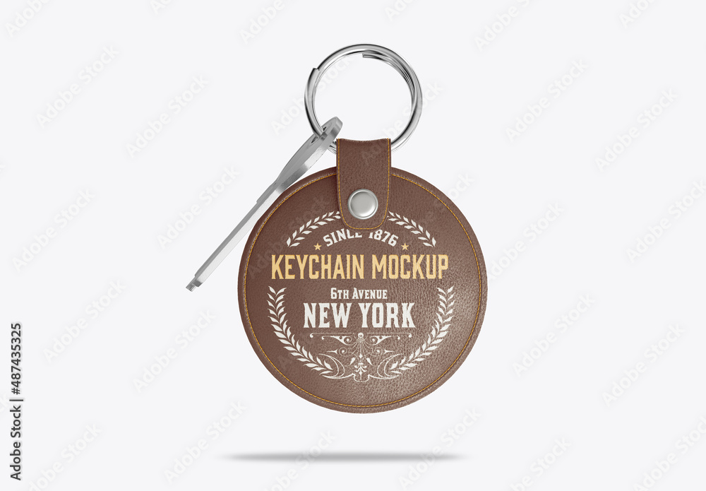 Leather Keychain Mockup Stock Template | Adobe Stock