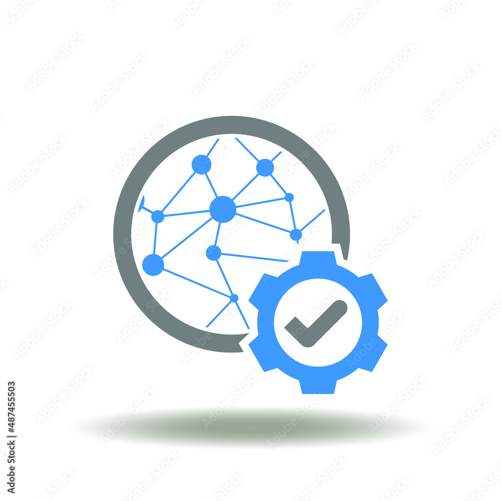 Vector illustration of earth planet internet network communication with ...
