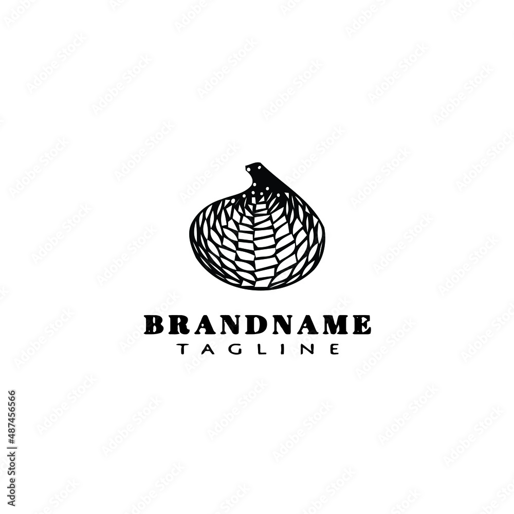 fish net cartoon logo design template icon black isolated vector ...