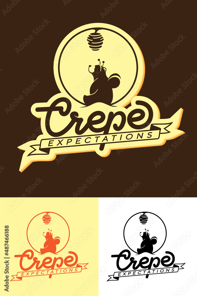 crepe logo, sign for banner, t-shirt design, badge Stock Vector | Adobe ...