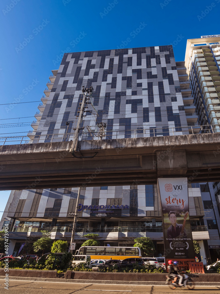 Quezon City, Metro Manila, Philippines - March 2020: An MRT line in ...