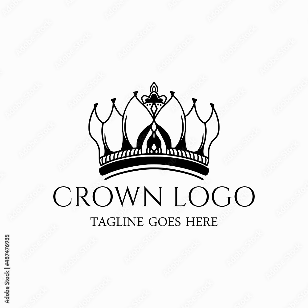 Vintage crown logo vector, crown icon royal symbol Stock Vector | Adobe ...
